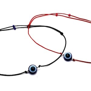 Evil Eye Anklet, Red String Ankle Bracelet, Protection Anklet, Black ...
