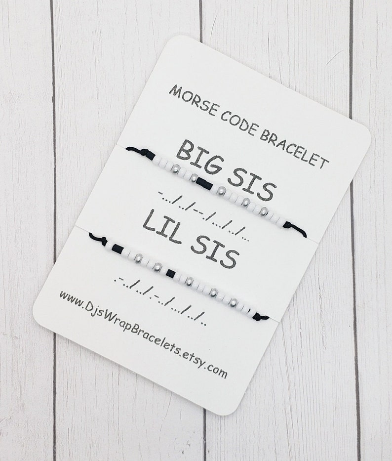 Big Sis Lil Sis Morse Code Bracelets Sister Bracelet Sister | Etsy