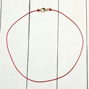 Simple Red String Choker Minimalist Waterproof Good Luck Necklace - Etsy