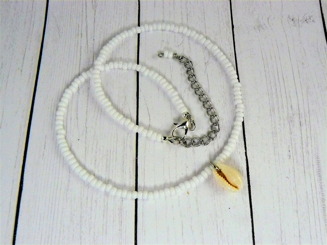 Natural Cowrie Shell Choker Necklace Cowrie Shell Choker White | Etsy UK