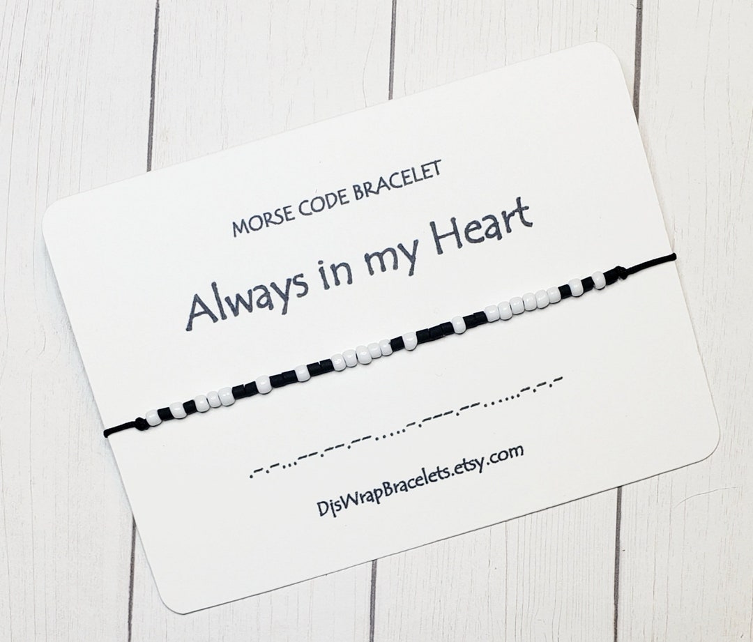 Always in My Heart Morse Code Bracelet, Bereavement Gift, Memorial Gift ...