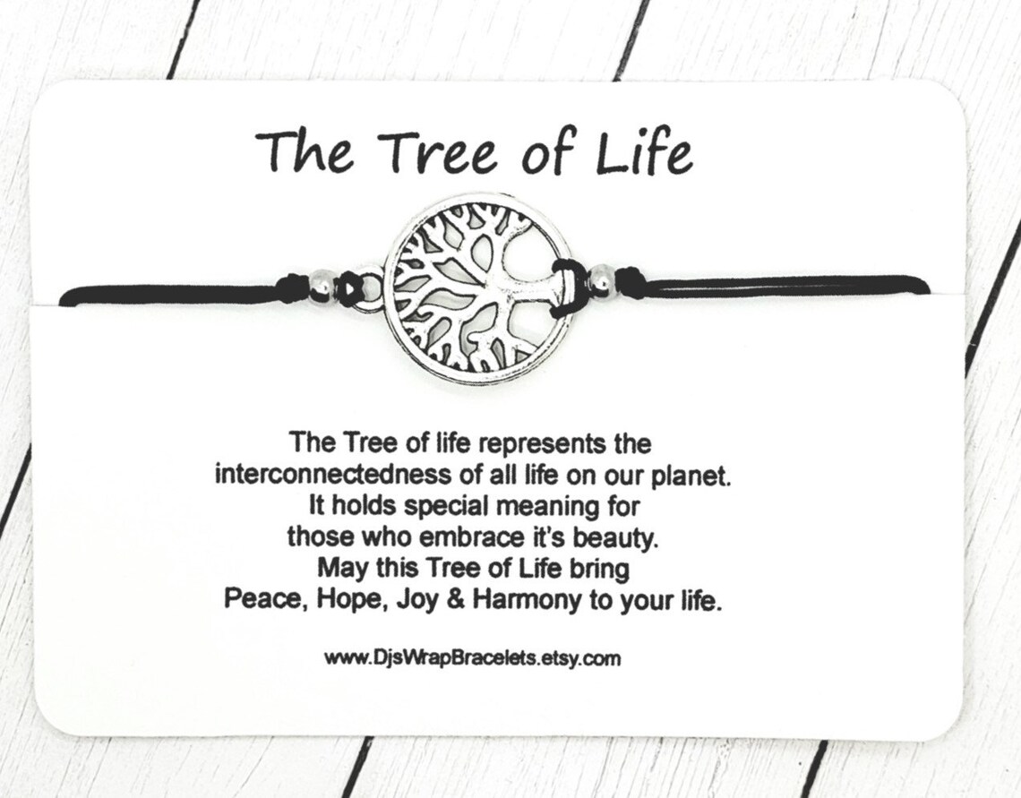 Tree of Life Bracelet, Family Tree, Adjustable Bracelet, Good Luck ...