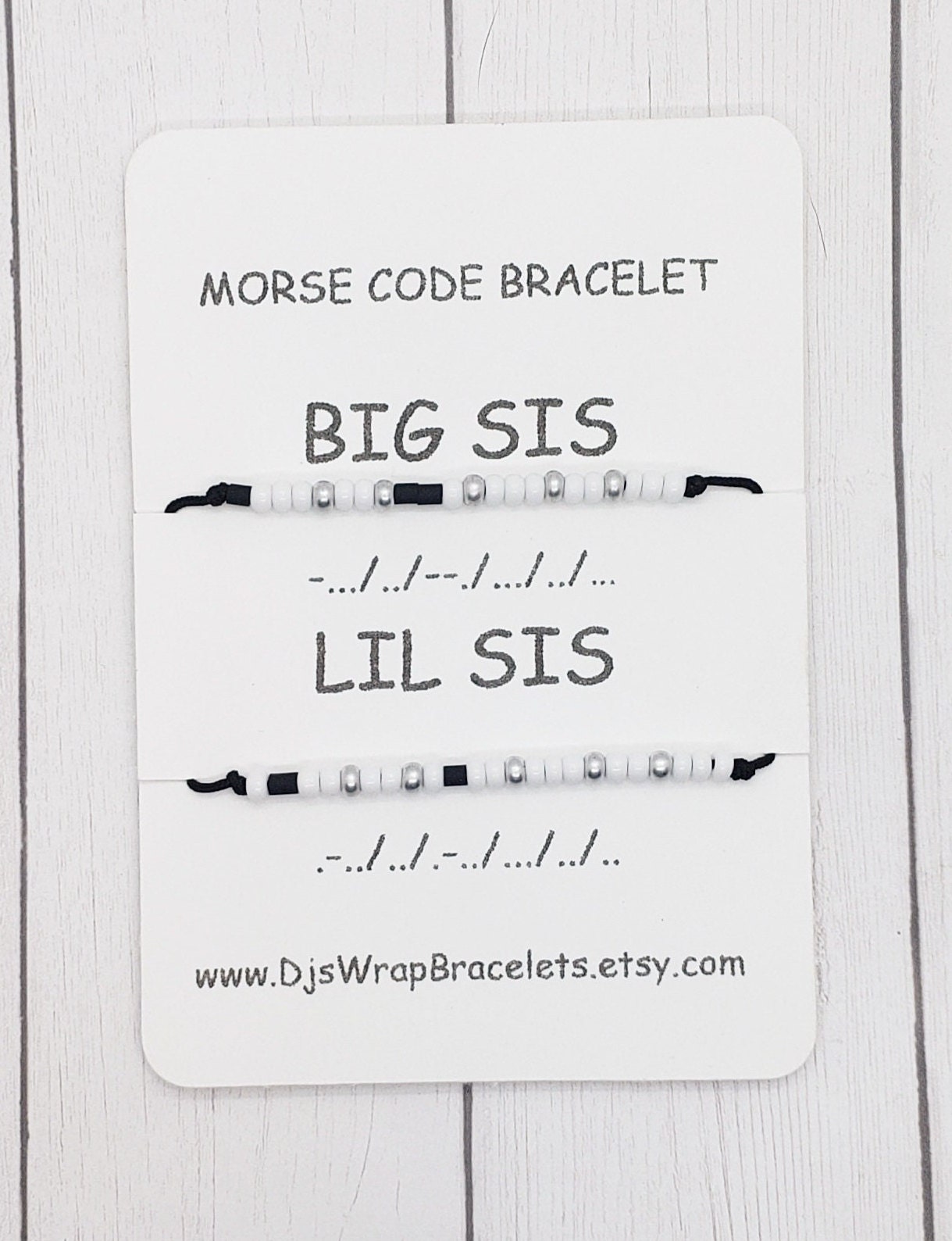 Big Sis Lil Sis Morse Code Bracelets, Sister Bracelet, Sister Gift ...