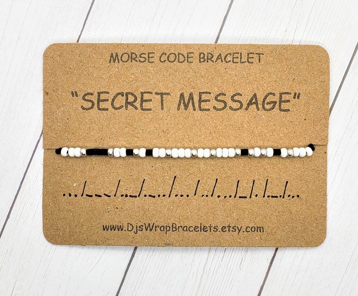 Secret Message Morse Code Bracelet Custom Bracelet | Etsy