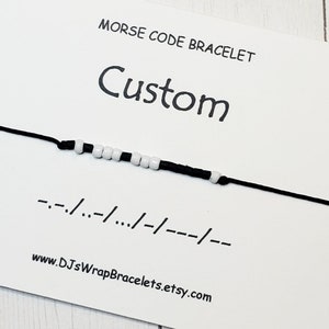 Custom Morse Code Bracelet, Personalized Morse Code Jewelry, Friendship ...