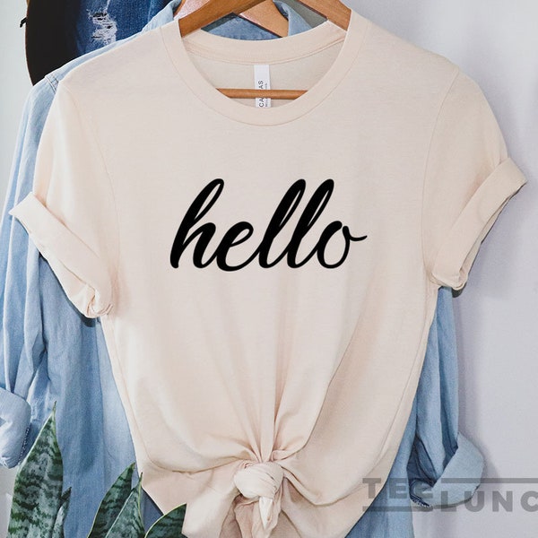 Hello T Shirt - Etsy