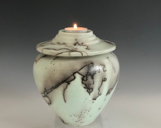 Ceramic Cremation Burial Urn Horsehair Raku Candle Funeral - Etsy