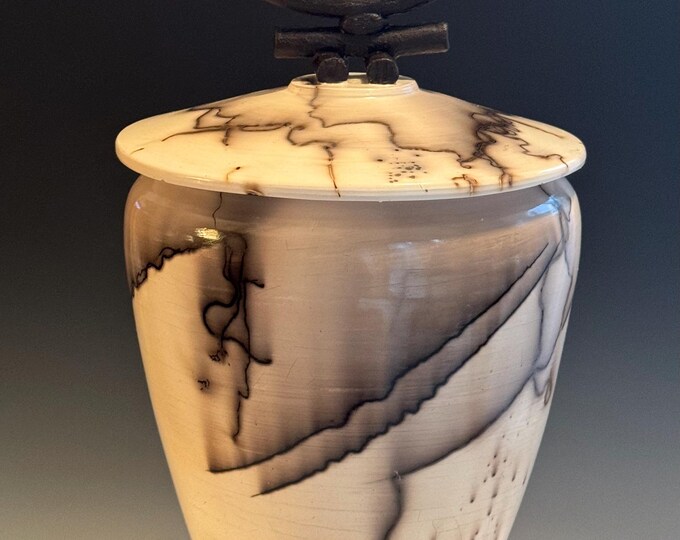 Handmade Cremation Urn for Ashes, Horsehair Raku Pottery, Treasury or ...