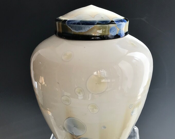 Large Crystalline Ceramic Cremation Urn for Ashes, Classic Style ...