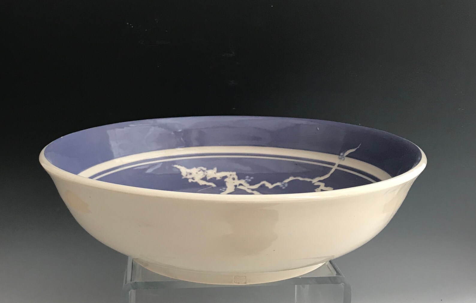 Ceramic Pottery Bowl Handmade Porcelain Bowl Slip-carvedplum | Etsy