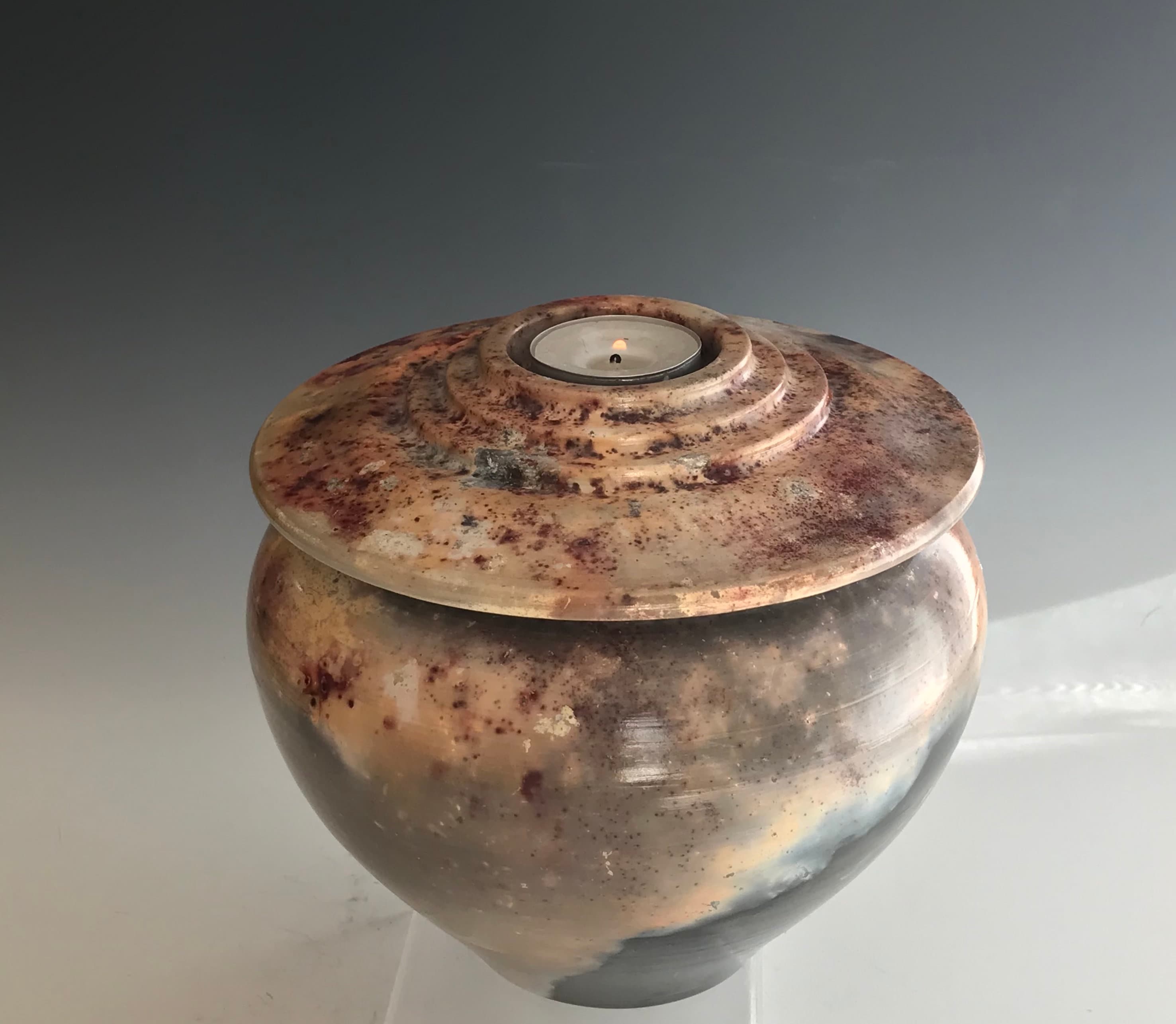 Ceramic Cremation Urn for Ashes Copper Kintsugi Pit Fire | Etsy