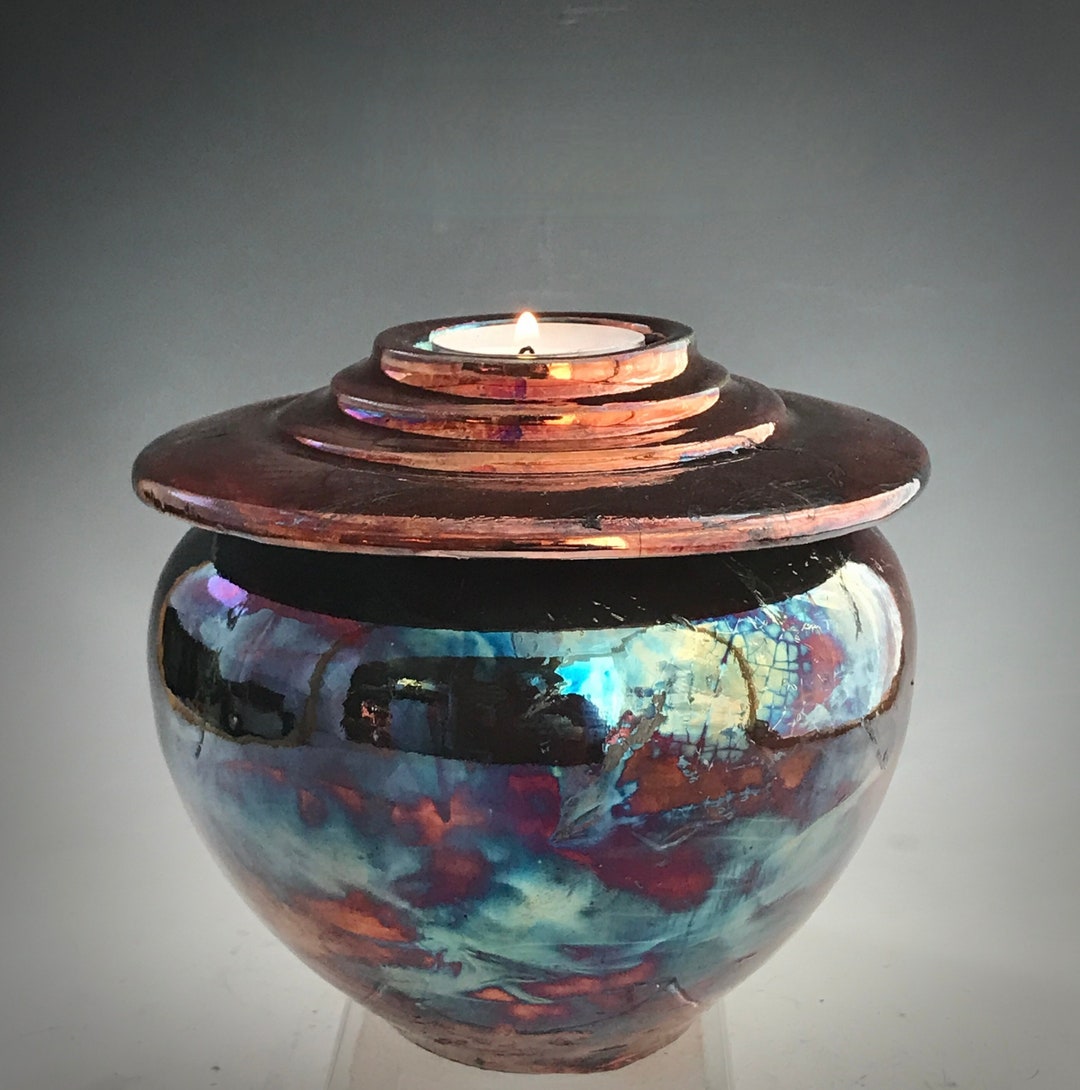 Handmade Cremation Urns for Human Ashes, Raku Pottery, Treasury or Pet Urn, Vintage Urns ...