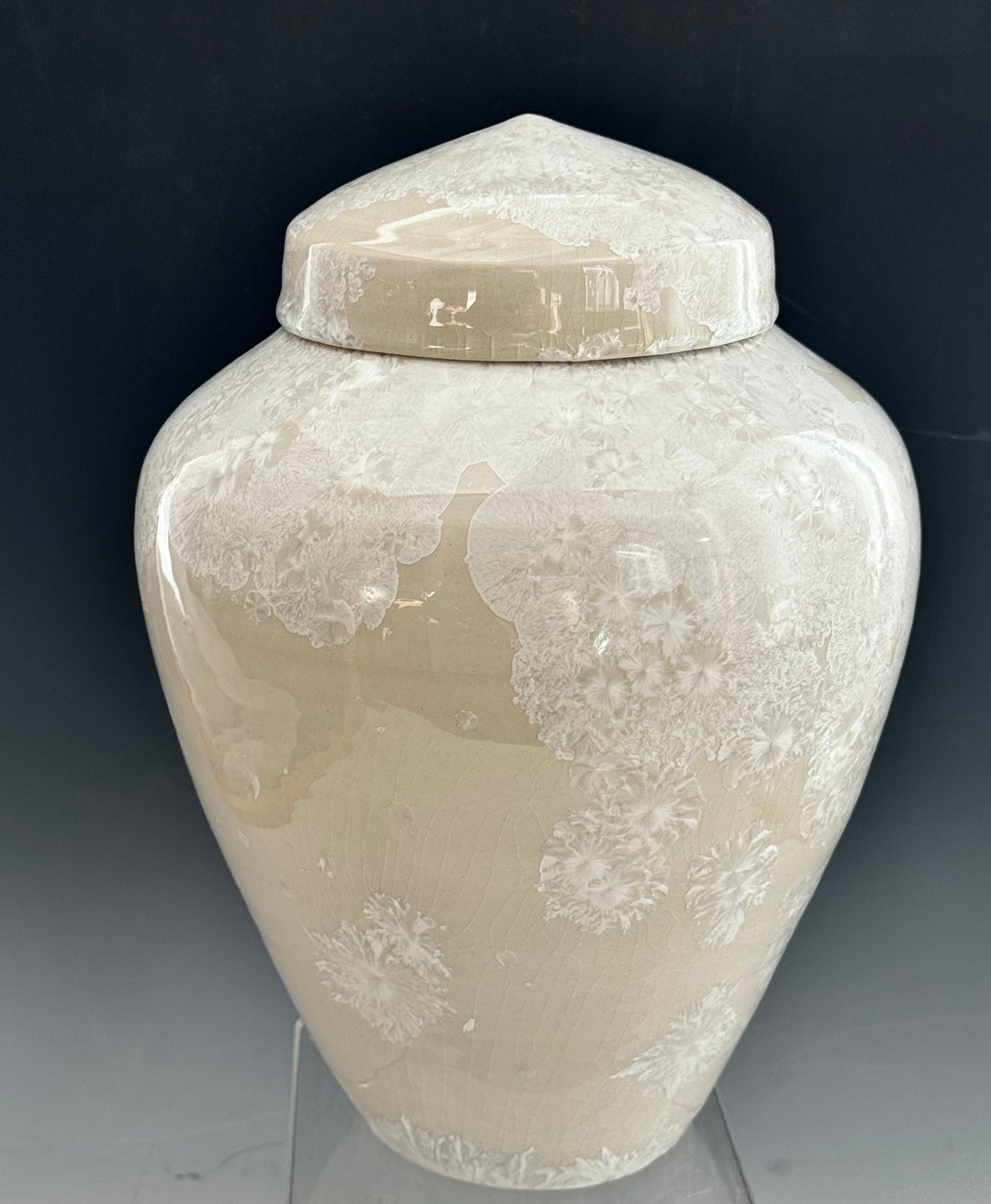 Extra Large Ceramic Cremation Urn for Ashes, White Purity Celebration ...