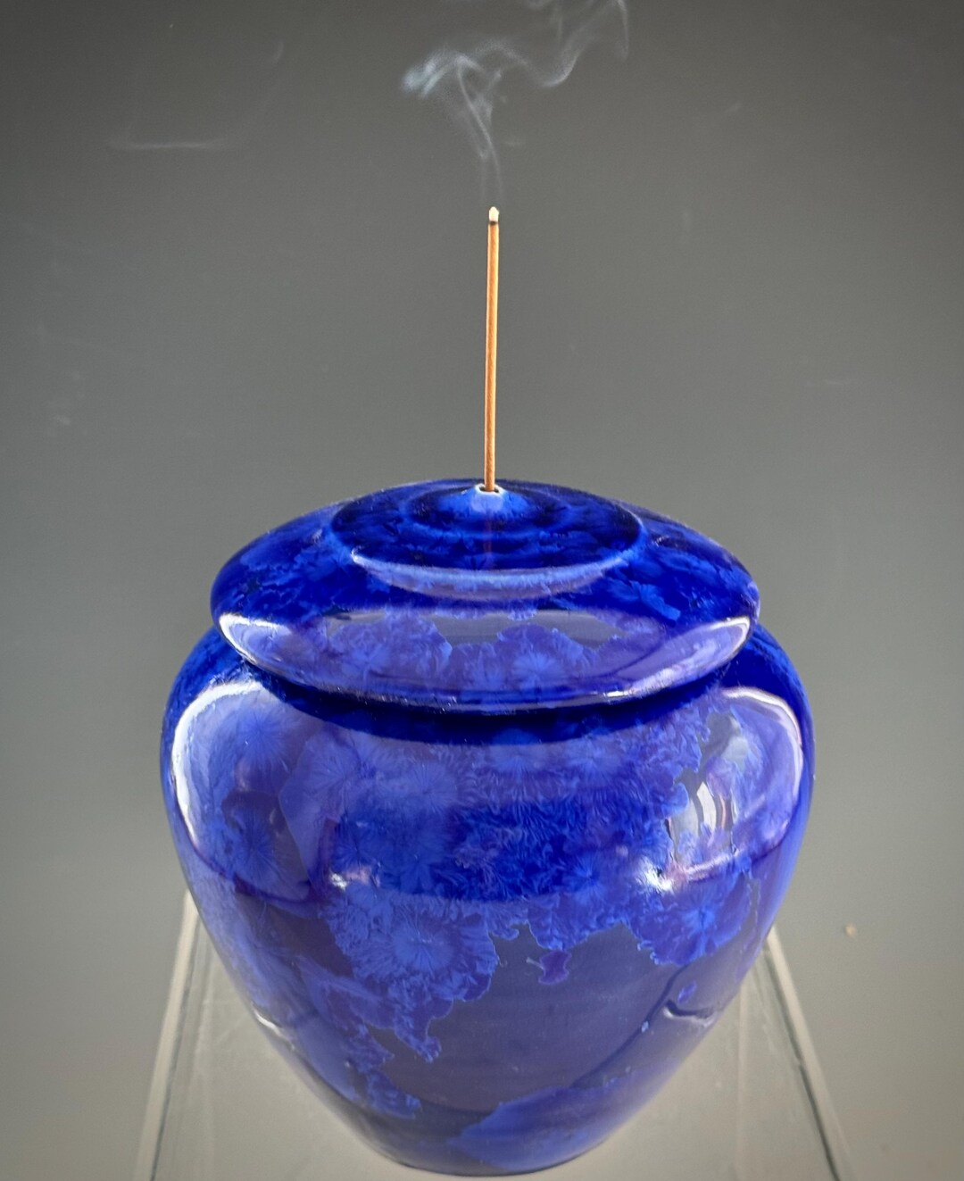 Crystalline Incense Burning Urn: Handmade Memorial Vessel (45 Cu In) - Etsy