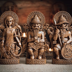 Freyja Statue, Freya, Vanadís, Norse Gods, Wood Carving Altar Heathen ...