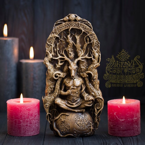 Cernunnos Celtic Horned God Cernunnos Wood Figure | Etsy