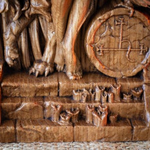 Lilith Inanna Astaroth Goddess Statue – Handmade Oak Occult Altar Decor ...