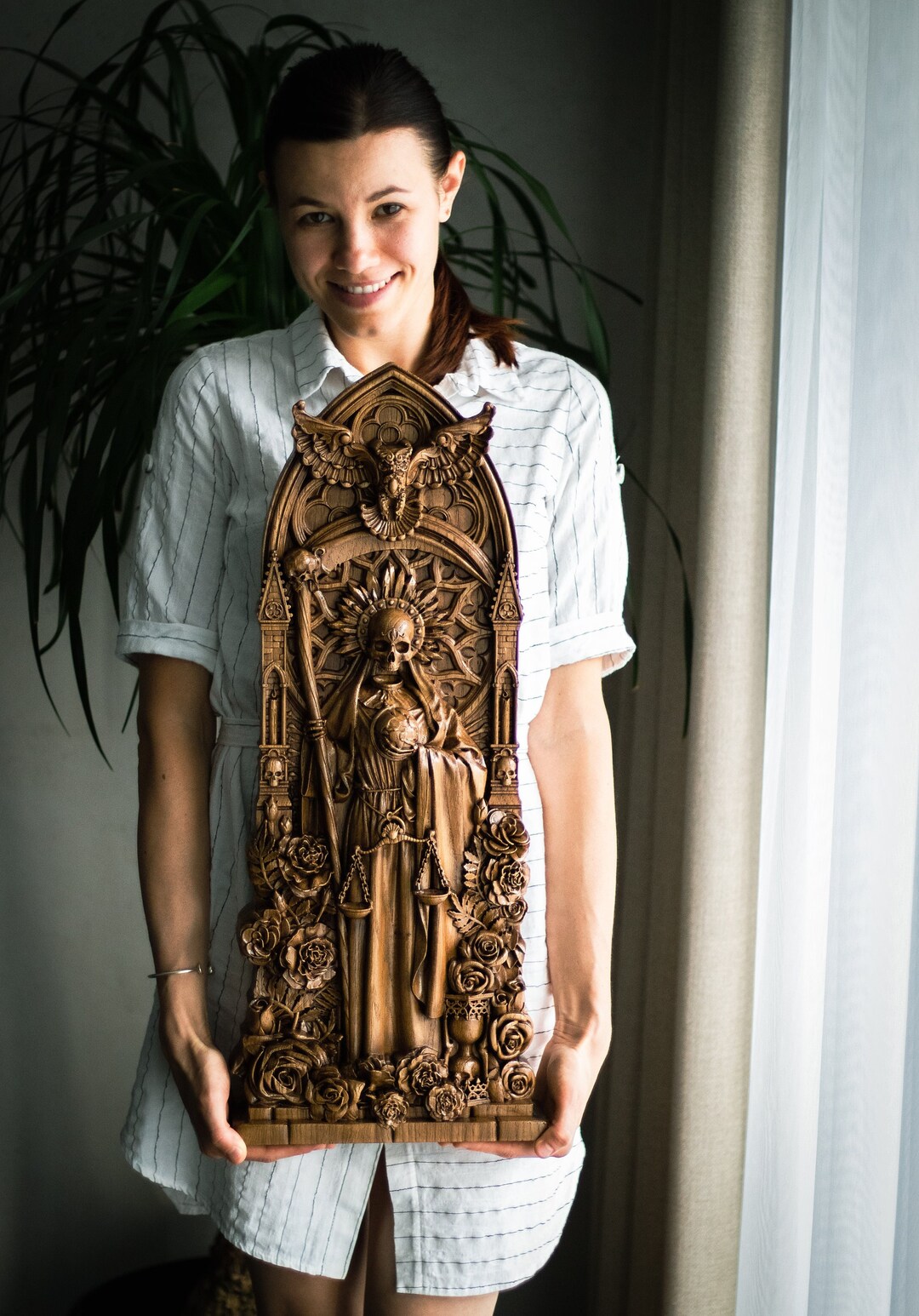 Santa Muerte BIG Goddess Statuette, 25 Inches - Etsy