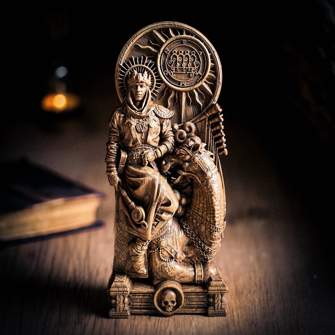 King Paimon Statue Ars Goetia Demon Lucifer Right Hand Demonology - Etsy