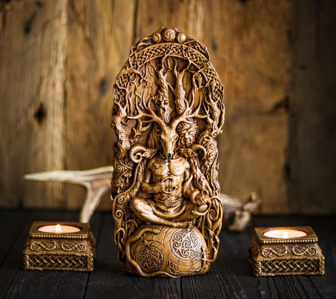 Cernunnos, Cernun, Wood Horned God, Celtic God, Altar Statue, Pagan God, Wiccan, Druid - Etsy Canada