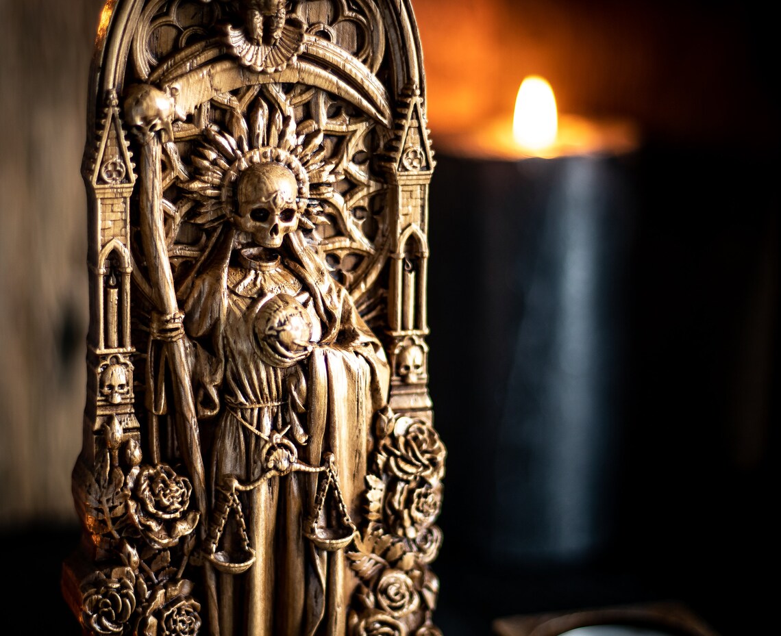 Santa Muerte Goddess Statuette Holy Death for Home Altar - Etsy