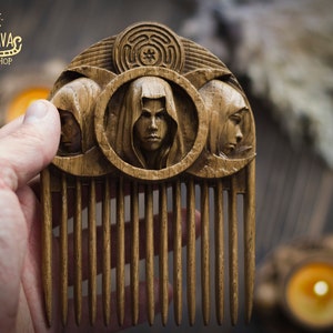 Hekate Hair Wooden Comb for Witch Hecate Goddess Witchcraft Female ...