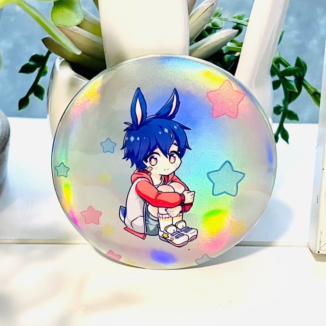 Anime Rainbow Button Pin Kawaii Button Jacket Pin - Etsy