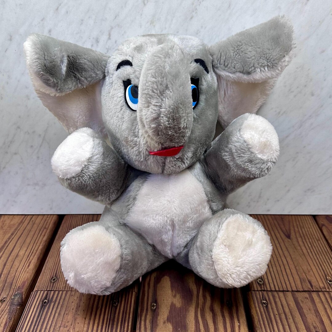 Vintage 1971 Dakin Bimbo Elephant Plush: Retro Nature Babies ...