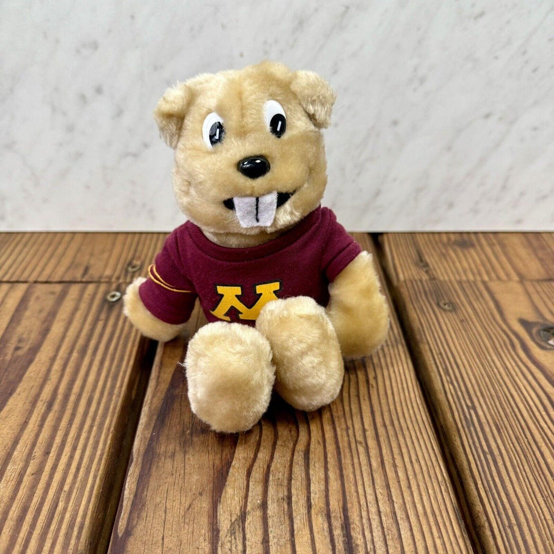 Vintage Official University of Minnesota Plush 8 Goldy the Gopher ...