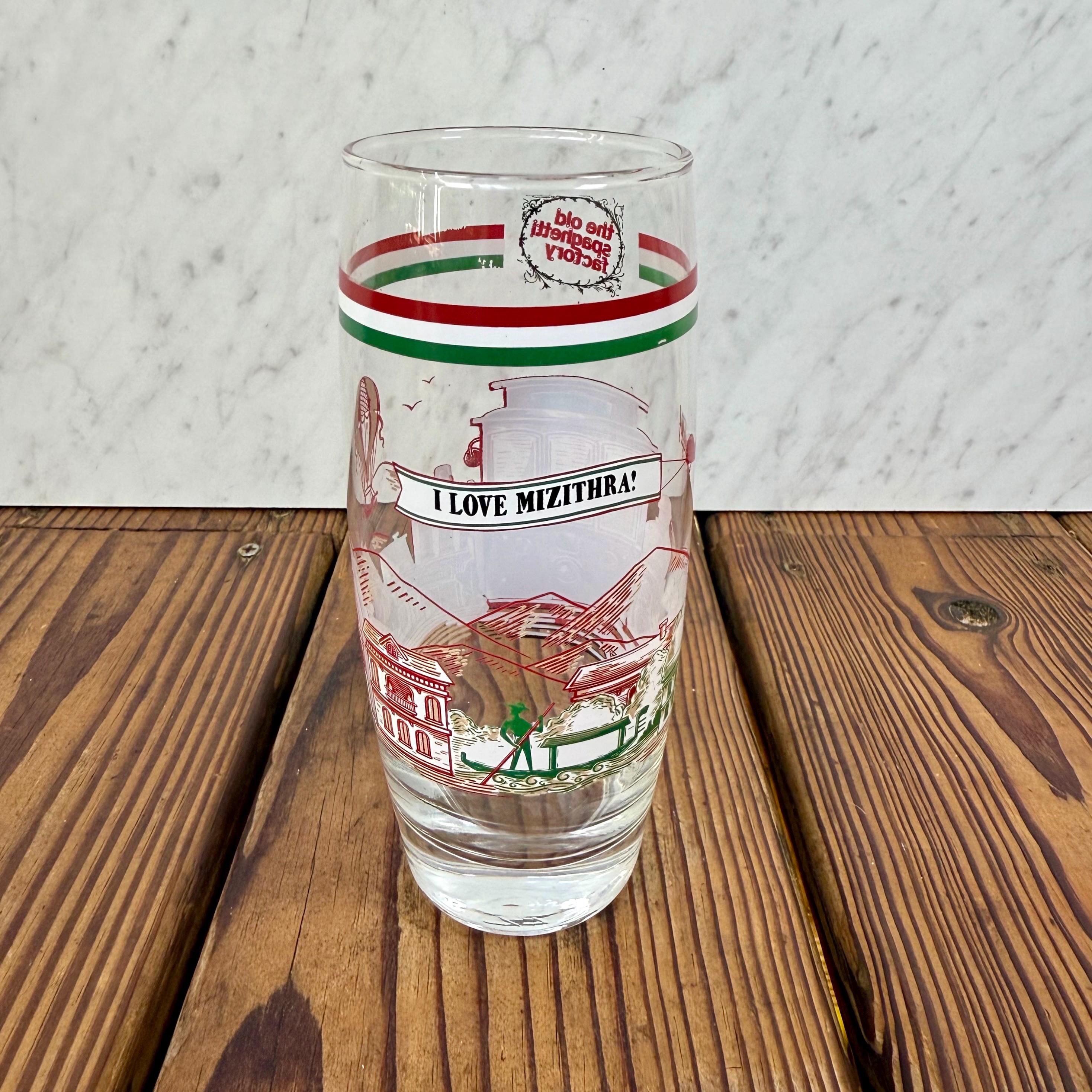 Vintage Old Spaghetti Factory Glass Trolley Mizithra Scene 16oz ...