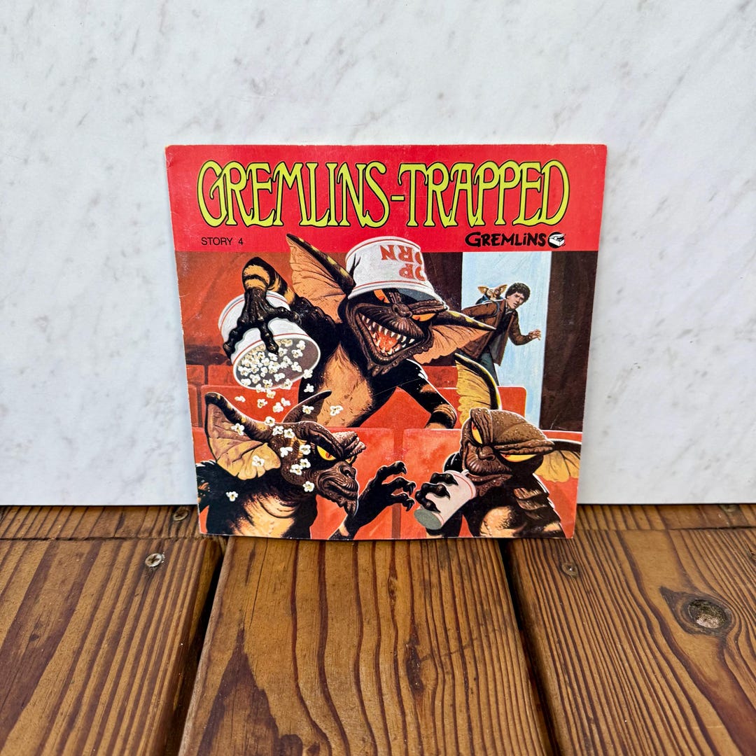Vintage 1984 Gremlins Adventures Read-along Record - Gremlins Trapped ...