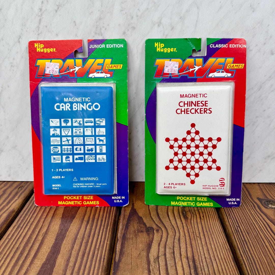 Vintage 1998 Hip Hugger Magnetic Car Bingo and or Chinese Checkers ...