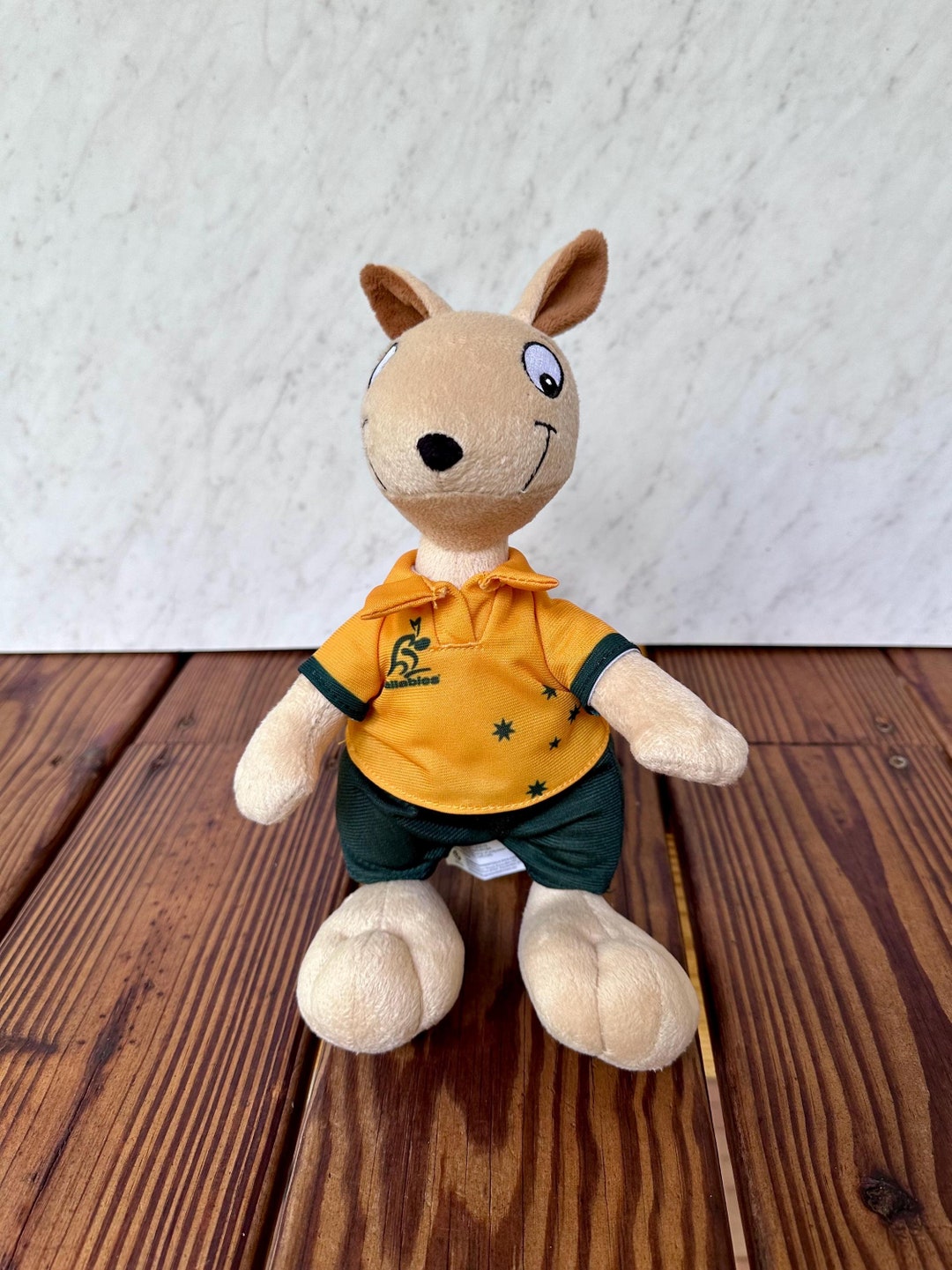 Vintage 2000 Y2K Wallabies Wally the Wallaby Australian Rugby Mascot Plushie Stuffed Animal ...