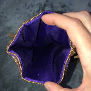 Vintage Polti Clutch Royal Copper Bead and Sequin Drawstring Pouch With ...
