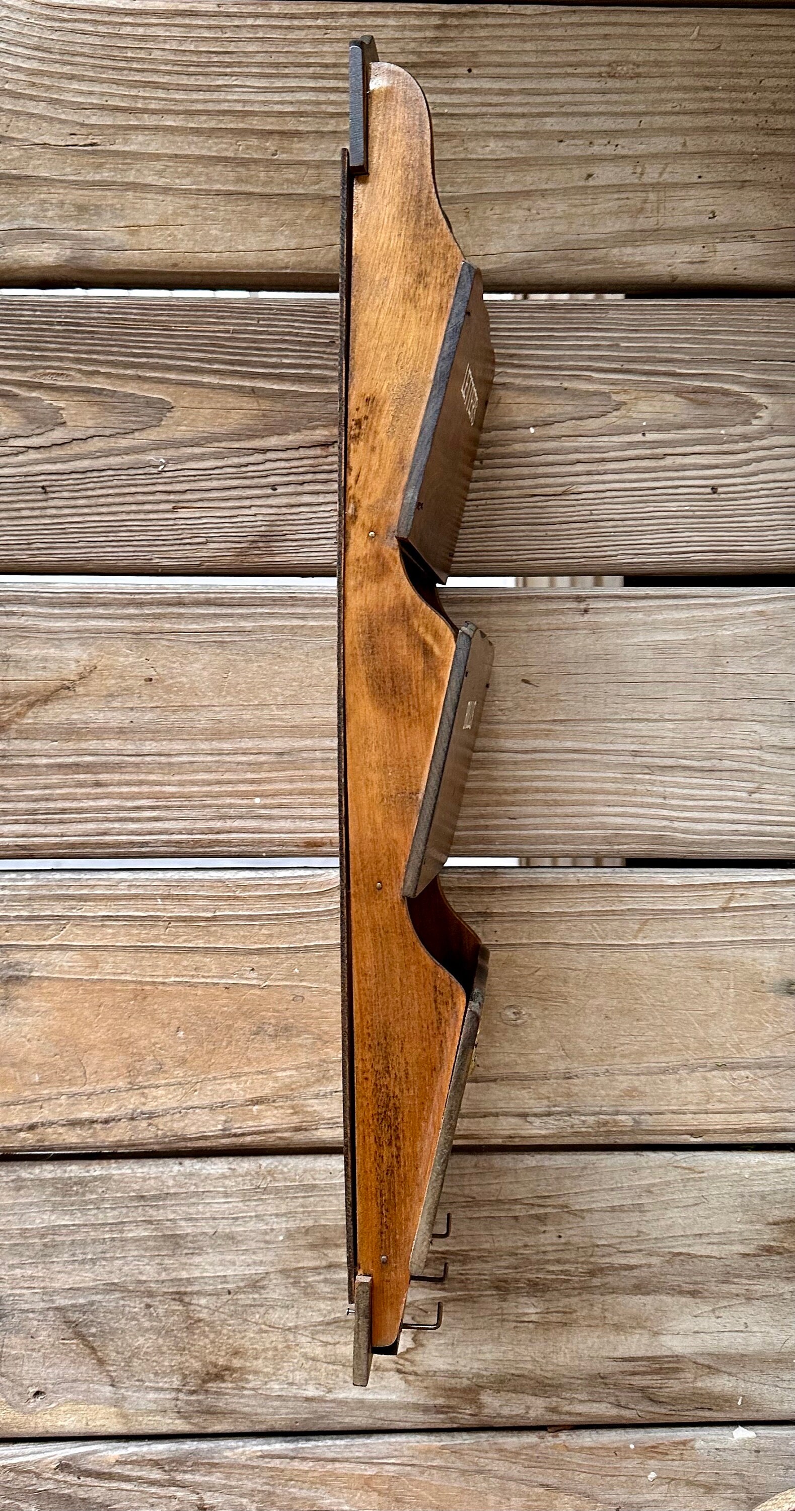 Vintage Wooden 3 Tier Letter Rack A Gail Craft Product Japan MCM Mid ...