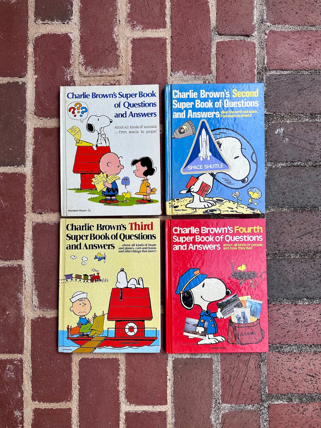 Vintage Charlie Brown Peanuts Book Set: Super Book of Questions ...