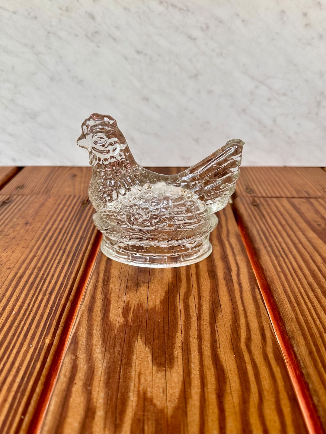 Vintage 1950's Jeanette Glass Hen on a Nest - J.H. Millstein - Jeanette ...