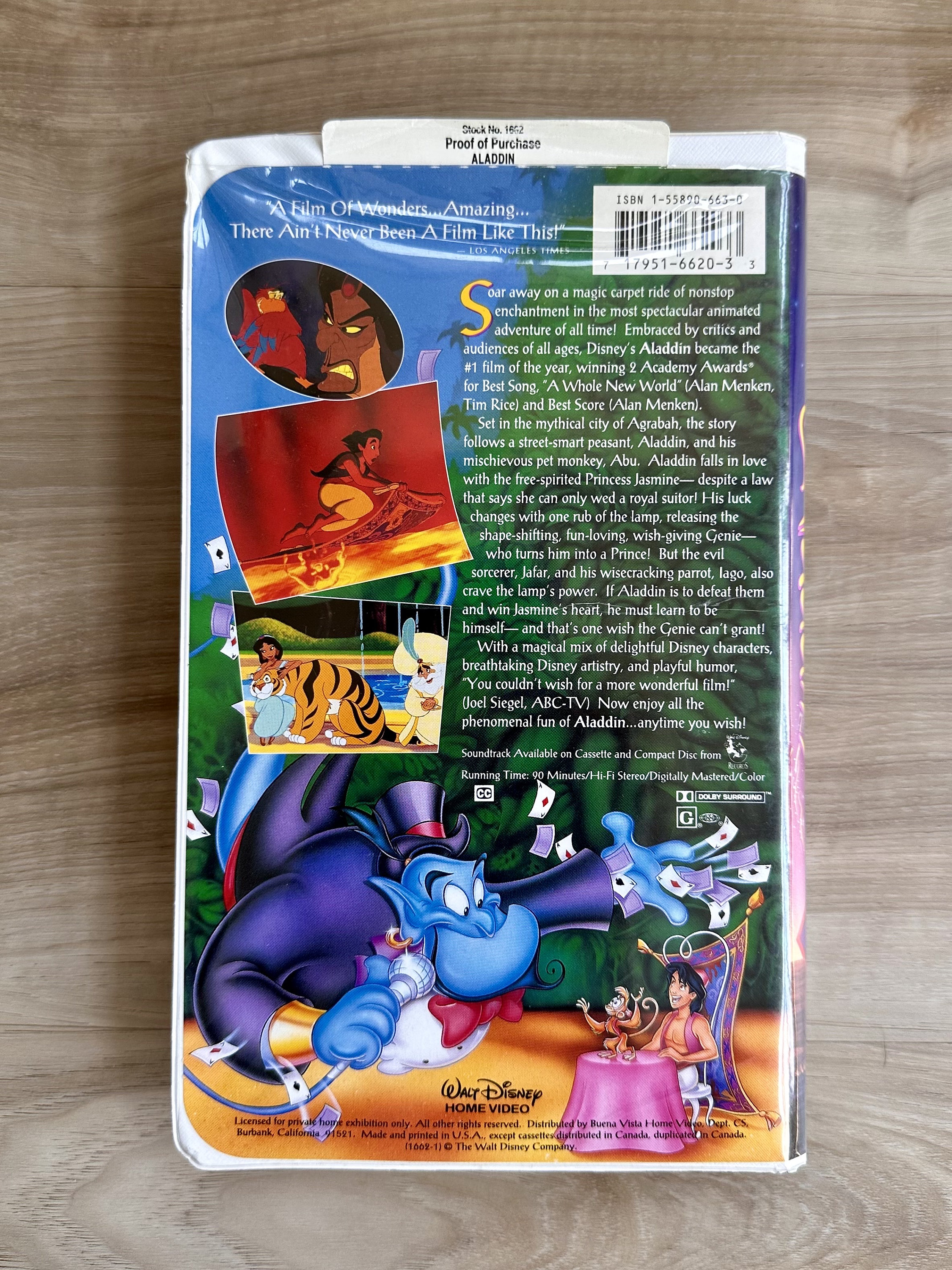 Aladdin VHS Tape 1993 Disney Black Diamond Edition - Etsy