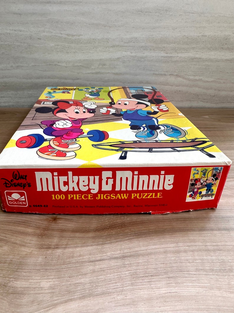 Vintage 1986 Mickey and Minnie Mouse Workout Puzzle - 100 Piece - Etsy
