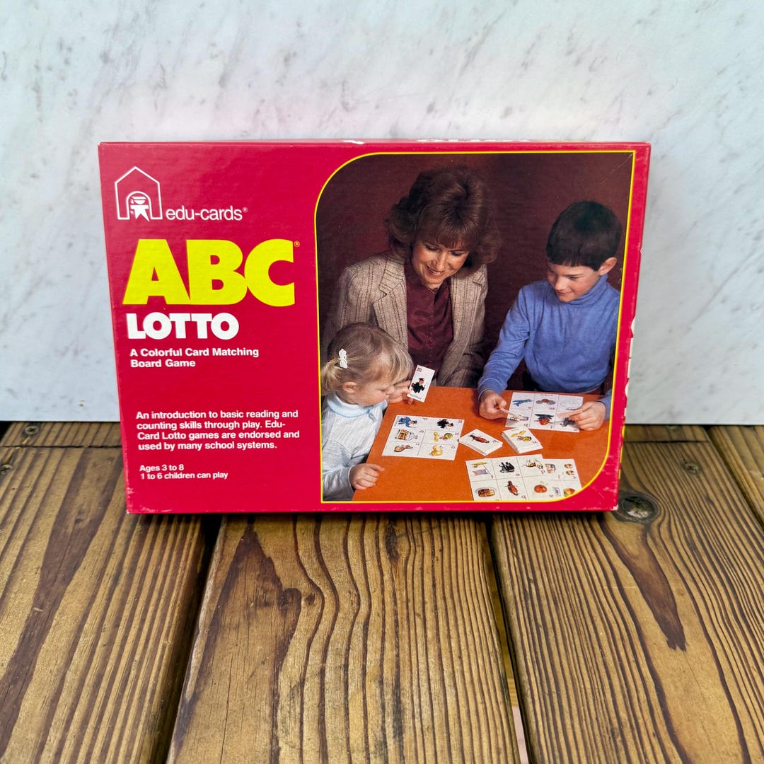 Vintage 1971 ABC Lotto Edu-cards No. 100 - A Colorful Card Matching ...