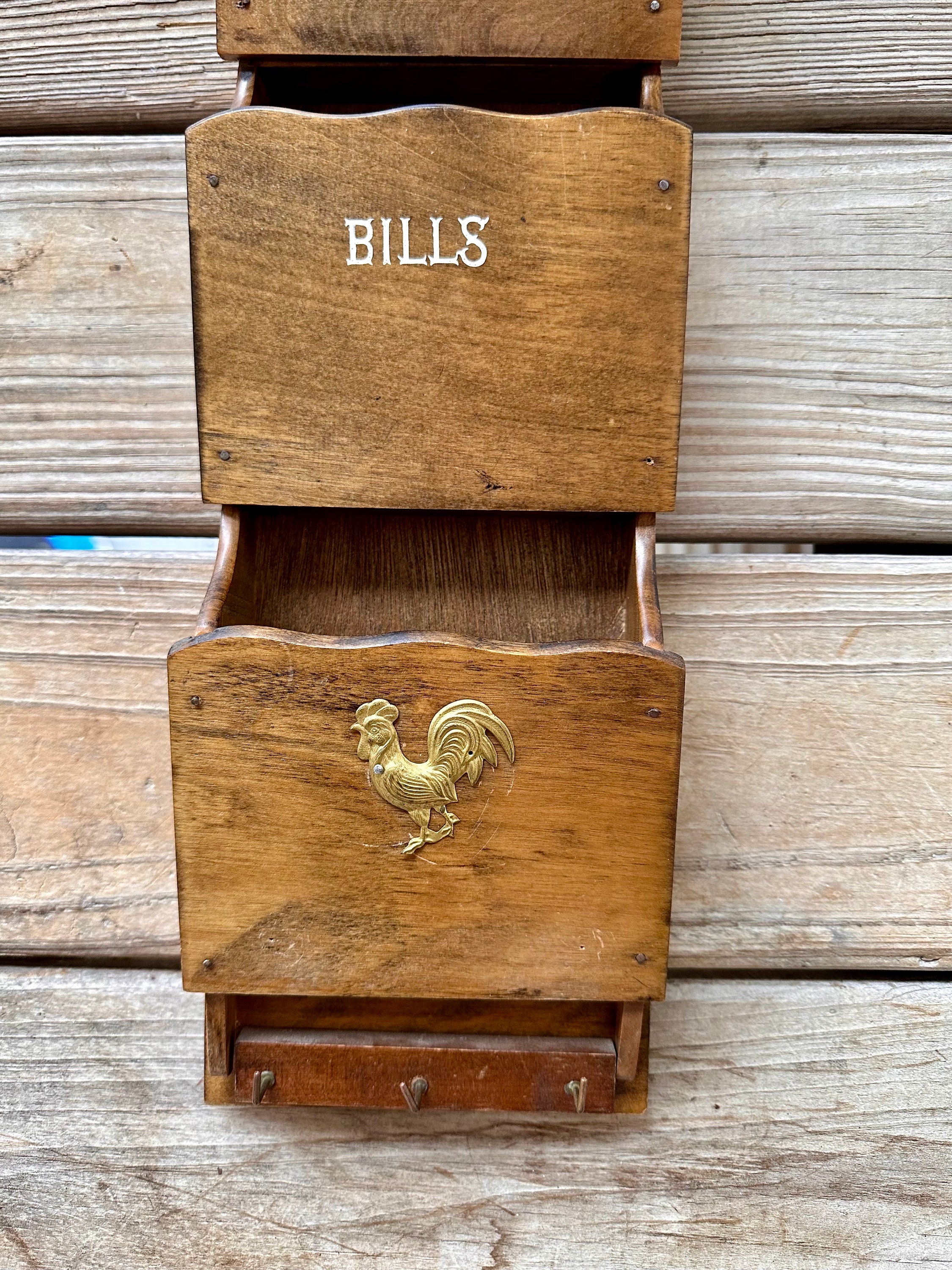 Vintage Wooden 3 Tier Letter Rack A Gail Craft Product Japan MCM Mid ...