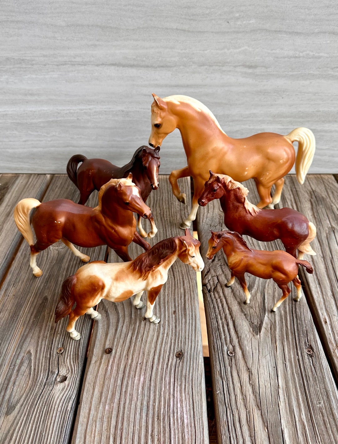 Vintage Breyer Horses Bundle: Classic Arabian, Mustang, Pinto, Palomino ...
