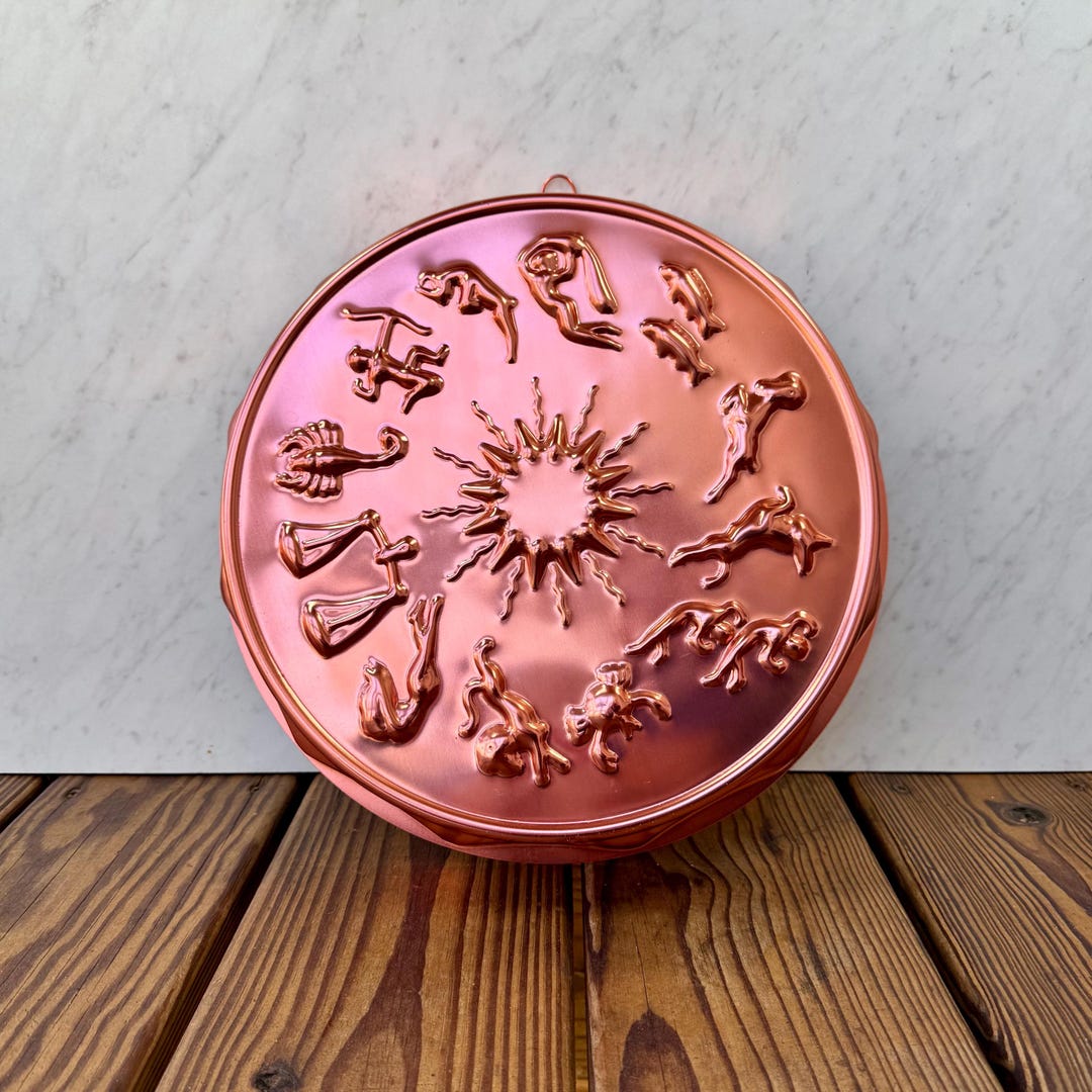 Vintage Copper Zodiac Mold: Astrological Wall Hanging Decor - Etsy