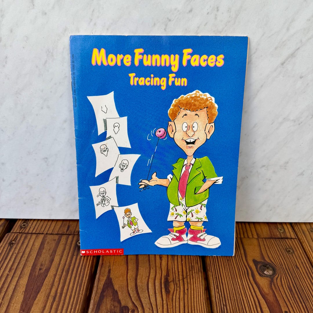 Vintage 1990 More Funny Faces Tracing Fun by Anita Sperling - First ...