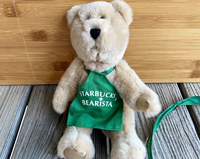 Starbucks 1997 Bearista Plush Bear - Vintage - First Edition - Green ...