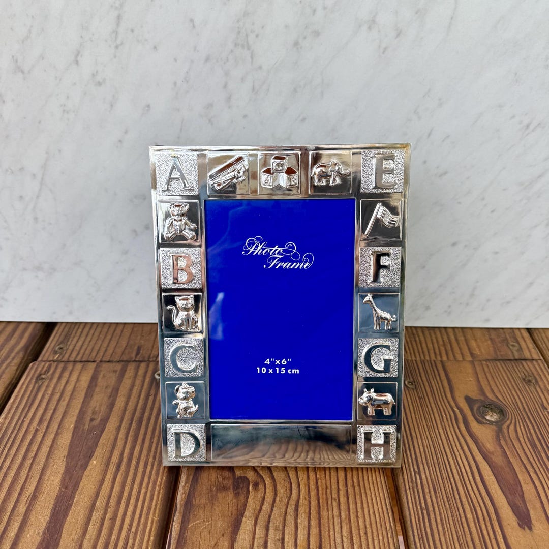 FAO Schwarz Baby Alphabet Photo Frame – Silver 4x6 Keepsake Gift - Etsy
