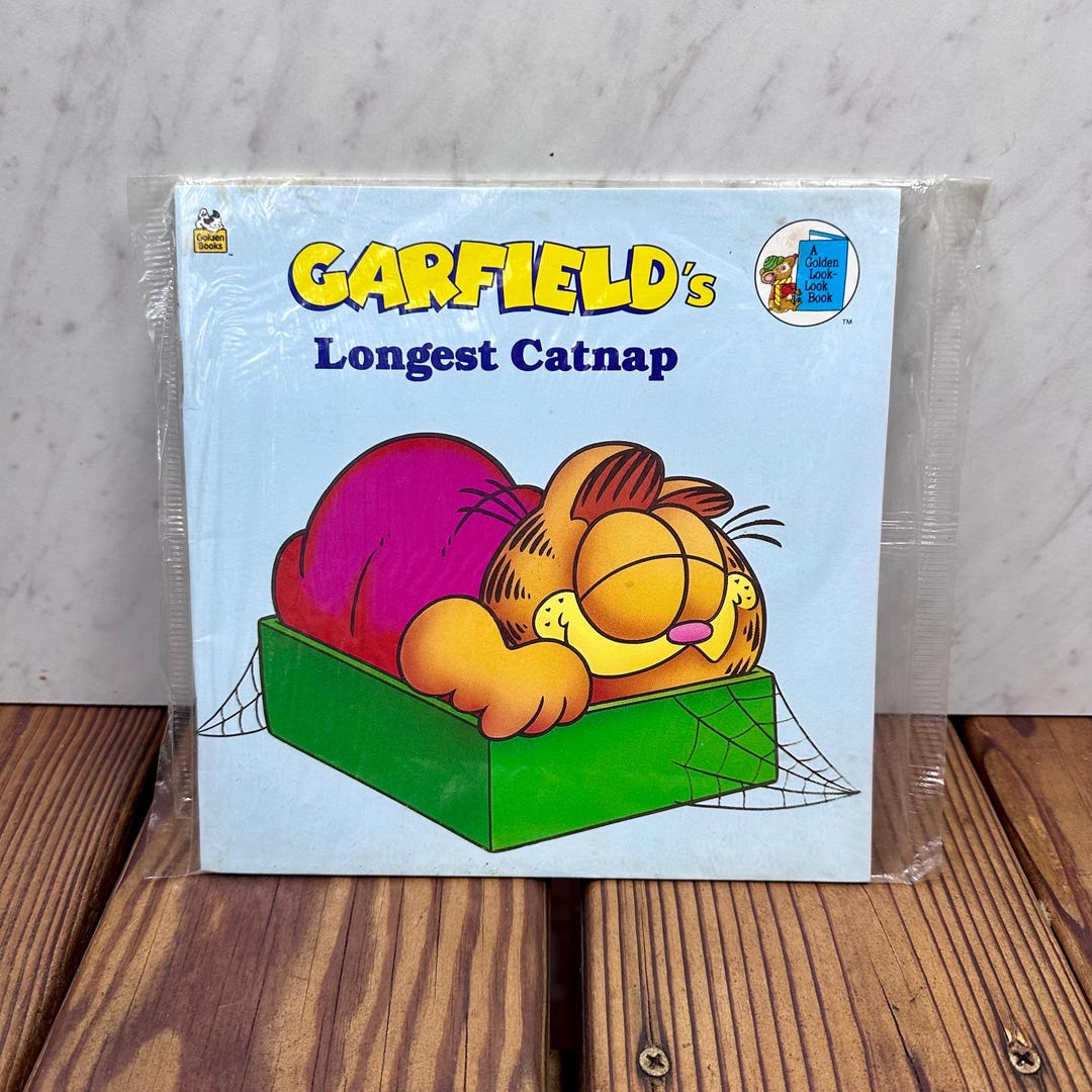 Vintage 1989 Garfield’s Longest Catnap Book - Golden Look-look - New in ...