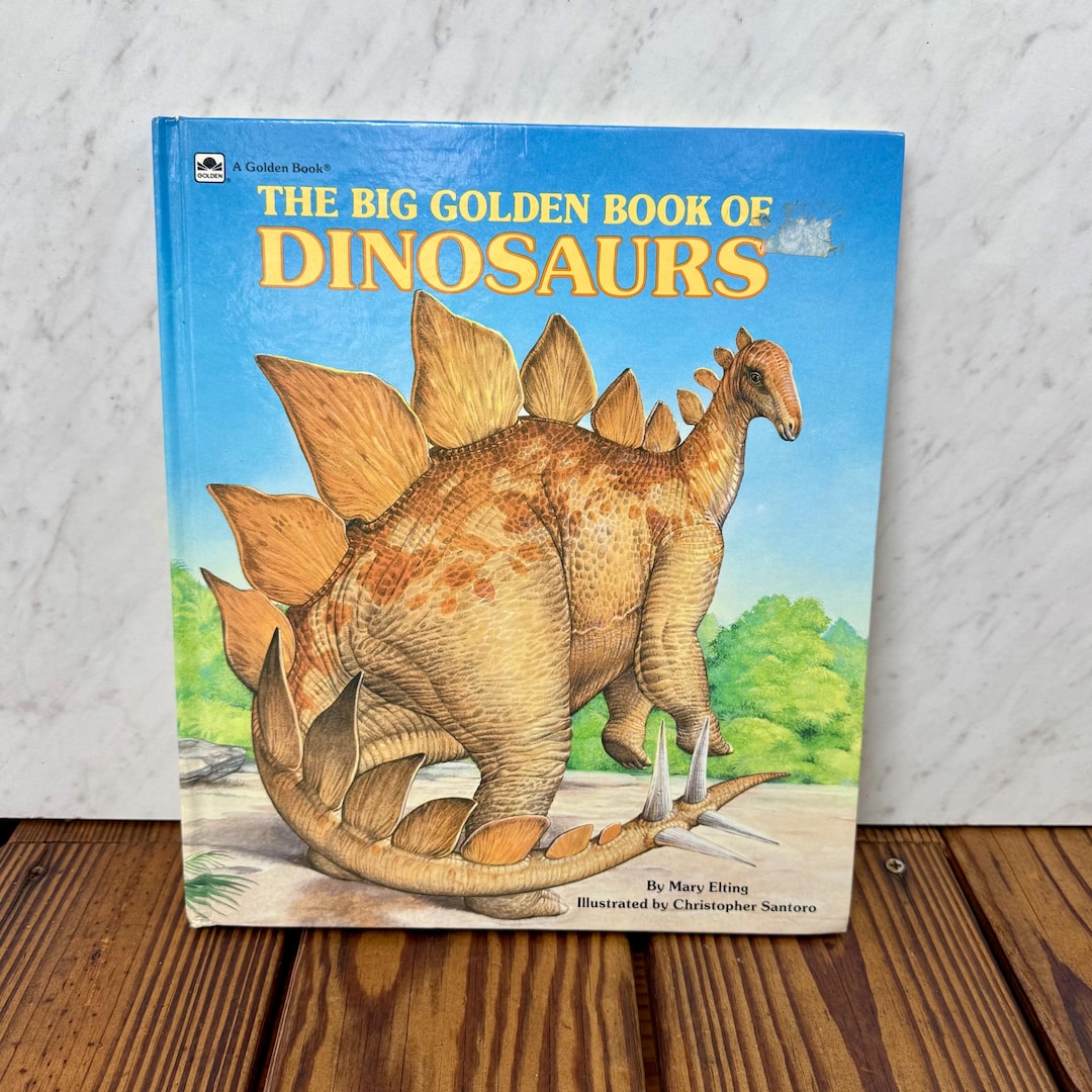 Vintage 1988 the Big Golden Book of Dinosaurs Children's Hardback Book ...
