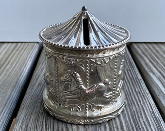 Silver Carousel Bank - Etsy