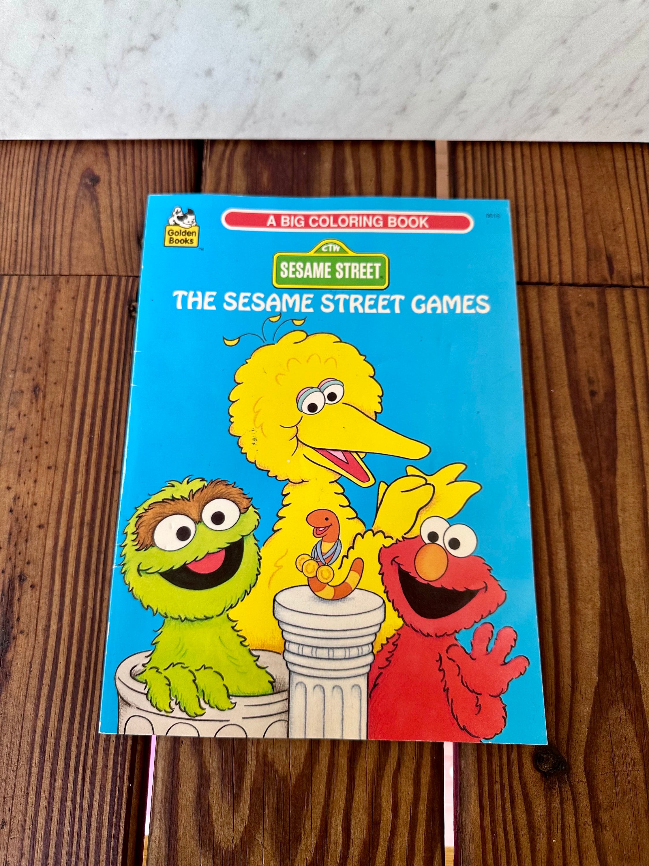 Vintage NOS 1995 the Sesame Street Games Coloring Book Golden Books ...